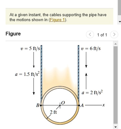 SOLVED: -Determine the angular acceleration of the pipe.-Determine the direction of the velocity ...