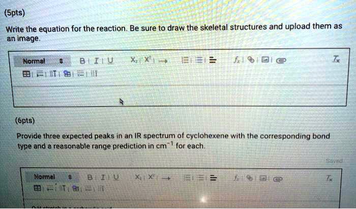 SOLVED: (Spts) Write the equation for the reaction. Be sure to draw the ... SOLVED: (Spts) Write the equation for the reaction. Be sure to draw the ...