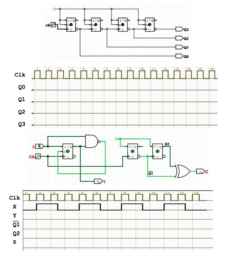 SOLVED: Reference the sequential circuits below(Circuit diagrams made ... SOLVED: Reference the sequential circuits below(Circuit diagrams made ...
