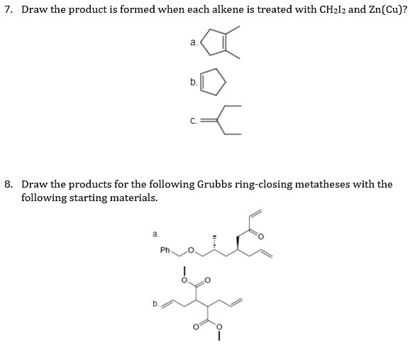 SOLVED: Draw the product is formed when each alkene is treated with ...