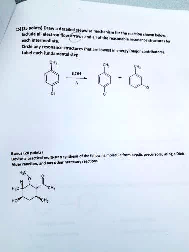 ' Draw a detailed stepwise mechanism for the reaction shown below ...