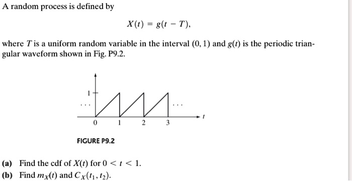 a random process is defined by xt gt t where tis a uniform random variable in the interval 0 1 ...