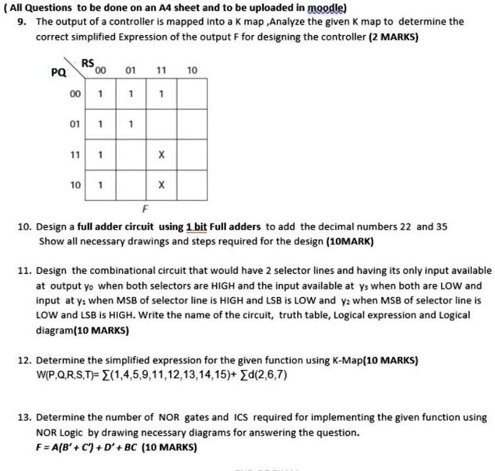 only question 13 ali questions to be done on an a4 sheet and to be ...