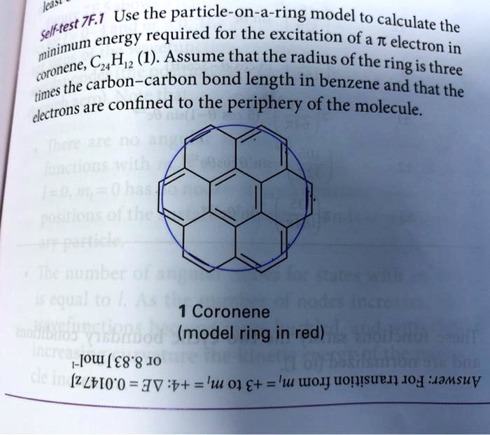 Jc 7F.1 Use the particle-on-a-ring Self-test model to calculate the ...