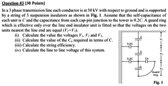 ouestion330 points in a 3 phase transmission line each conductor is at ...