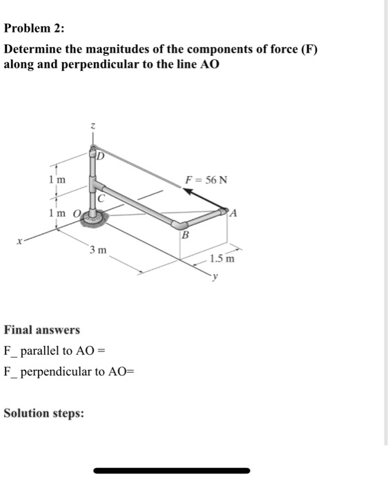 [GET ANSWER] problem 2 determine the magnitudes of the components of ...