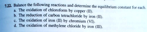 SOLVED: 722. Balance the following reactions and determine (he ...