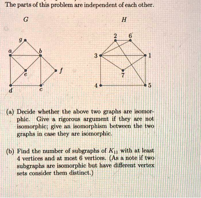SOLVED: The parts of this problem are independent of each other. (a) Decide whether the above ...