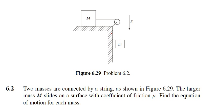 m figure 629 problem 62 62 two masses are connected by a string as shown in figure 629 the ...