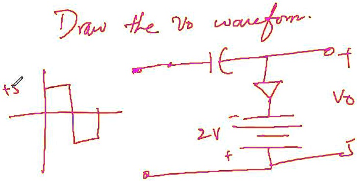 Solved Draw The Output Waveform And Determine The Voltage