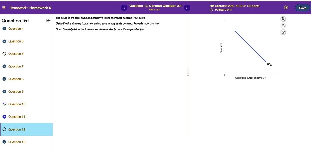 SOLVED: Question 13 The figure to the right gives an economy's initial ...