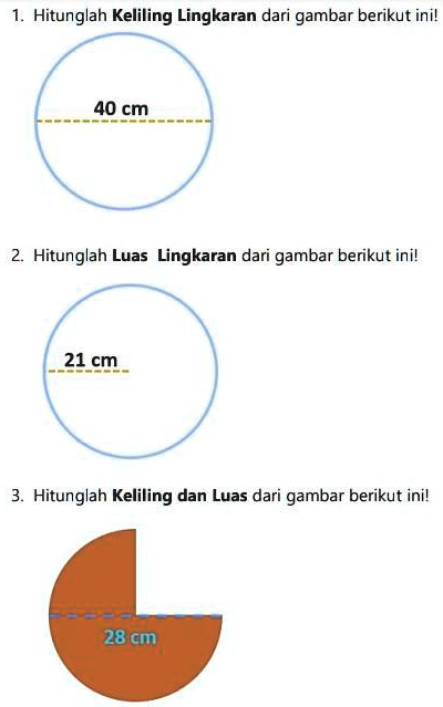 SOLVED: tolong jawab dengan cara Hitunglah Keliling Lingkaran dari ... SOLVED: tolong jawab dengan cara Hitunglah Keliling Lingkaran dari ...