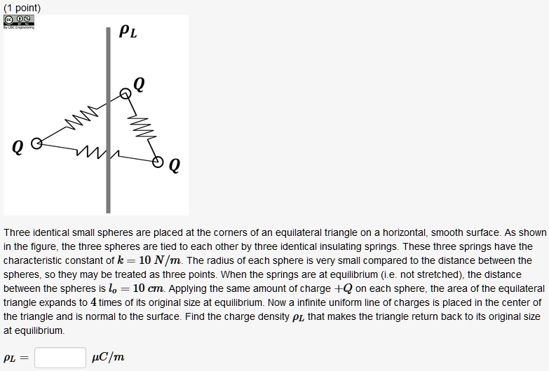 point 00 pl three identical small spheres are placed at the corners of ...