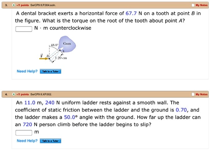 SOLVED: ponts Sancpv Pooa goln Hotes A dental bracket exerts a ...