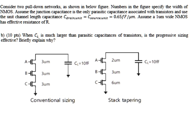 consider two pull down networks as shown in below figure numbers in the ...