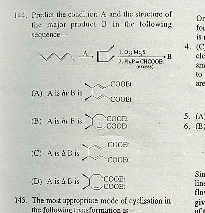 144 predict the condition a and the structure of the major product b in ...