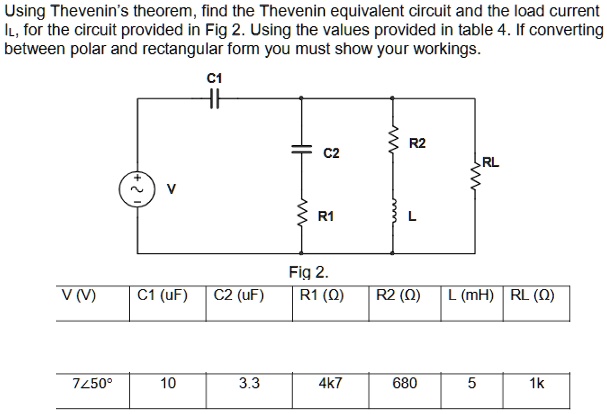 SOLVED: Using Thevenin's theorem, find the Thevenin equivalent circuit and the load current I ...