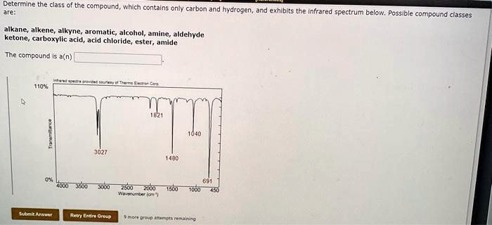SOLVED: Determine the class of the compound, which contains carbon ...