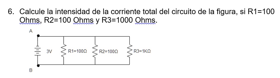 SOLVED: 6. Calculate the total current intensity of the circuit in the ...