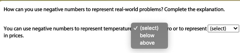How can you use negative numbers to represent real-world problems ...