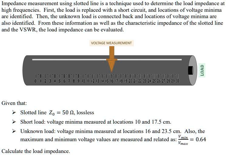 [GET ANSWER] Impedance measurement using slotted line is a technique ...