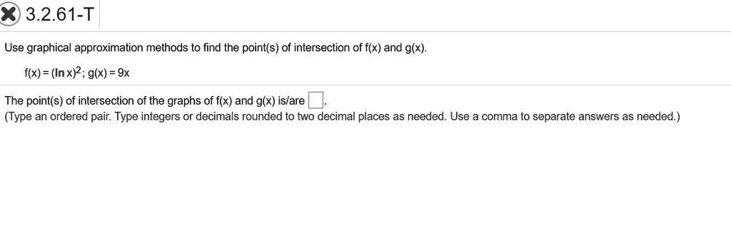 3261 t use graphical approximation methods to find the points of intersection of fx and gx fx ...