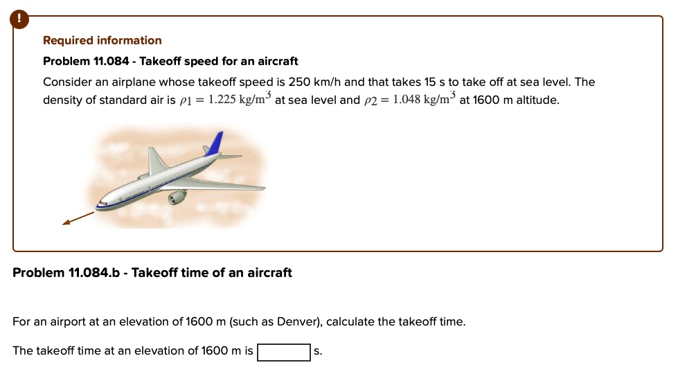 problem 11084 takeoff speed for an aircraft consider an airplane whose ...
