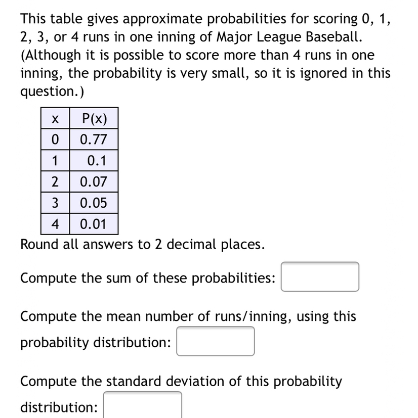 SOLVED: This table gives approximate probabilities for scoring 0,1 , 2 ...