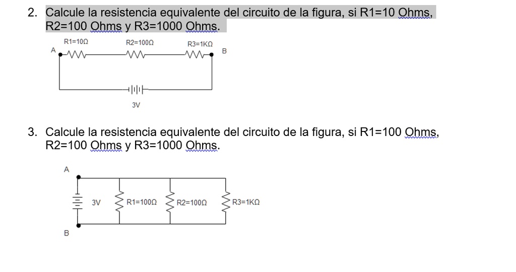 2 calcule la resistencia equivalente del circuito de la figura si r110 ...