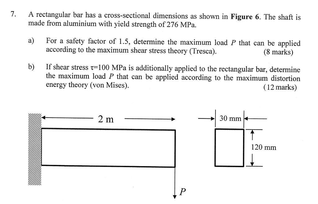 SOLVED: A rectangular bar has cross-sectional dimensions as shown in ...