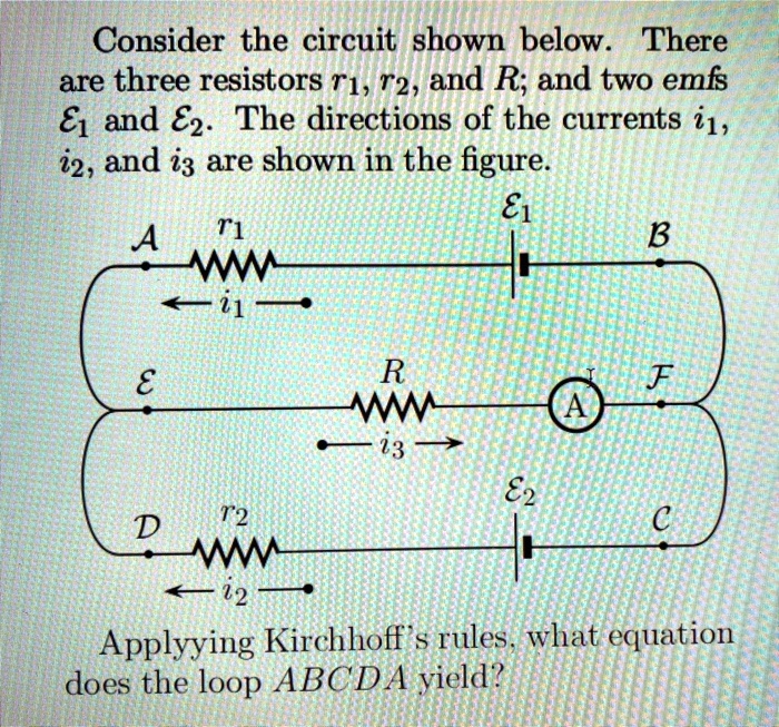 SOLVED: Consider the circuit shown below. There are three resistors T1 ...