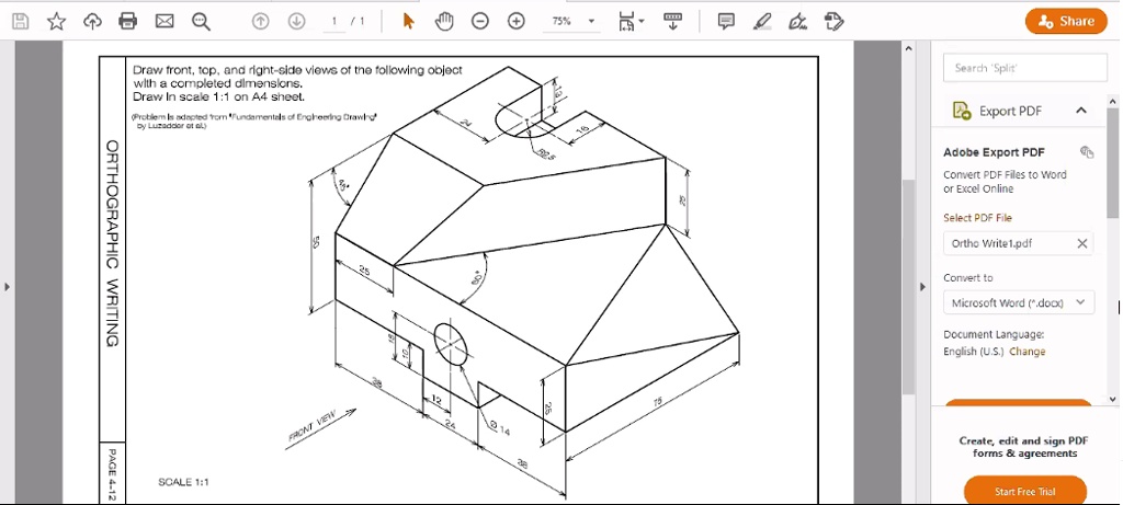 SOLVED: Draw the front, top, and right view in AutoCAD. Please show me ... SOLVED: Draw the front, top, and right view in AutoCAD. Please show me ...
