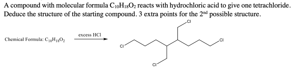 a compound with molecular formula c hsoz reacts with hydrochloric acid ...