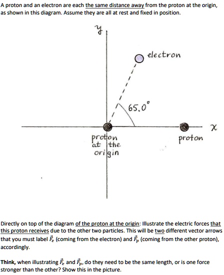 SOLVED:proton and an electron are each thesamg distance Jwak from the ...