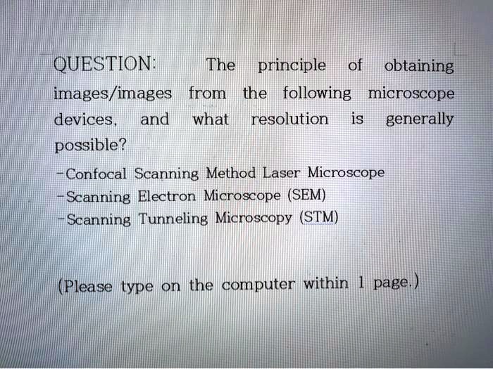 SOLVED:QUESTION: The principle of obtaining images/images from the ...