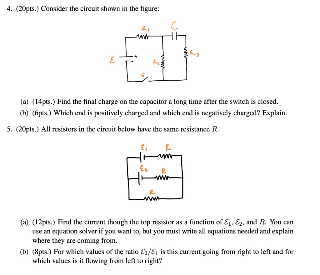 SOLVED: 4 (2Opts:) Consider the circuit shown in the figure: Rs Rz ...