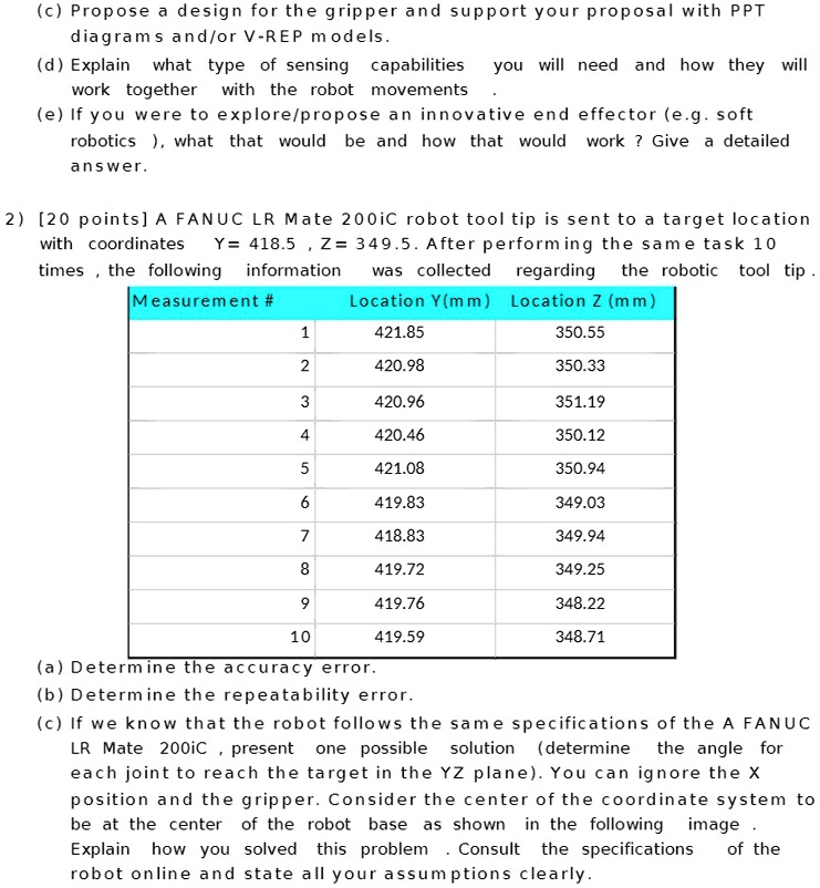 SOLVED: '(c) Propose design for the gripper and support your proposal with PPT diagram and/or V ...