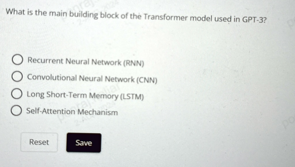 What is the main building block of the Transformer model used in GPT-3 ...