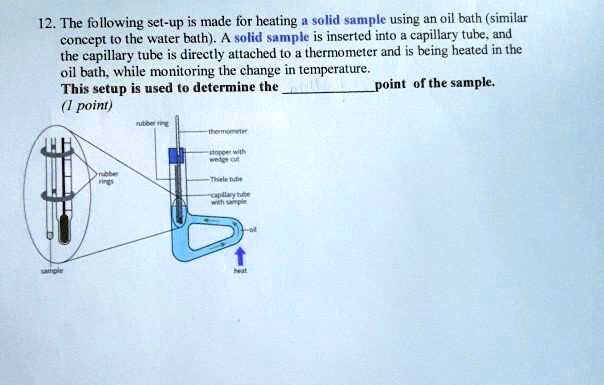 SOLVED: The following setup is made for heating a solid sample using an ...