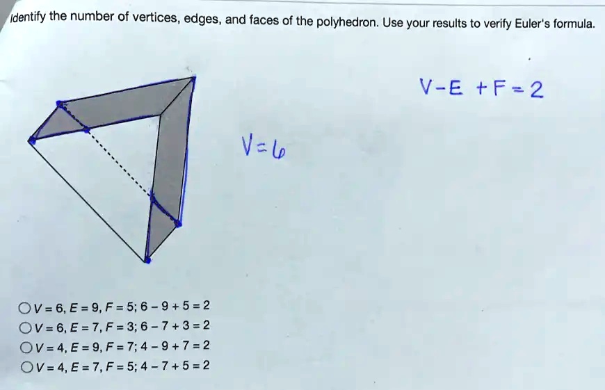 Faces Vertices Edges Formula