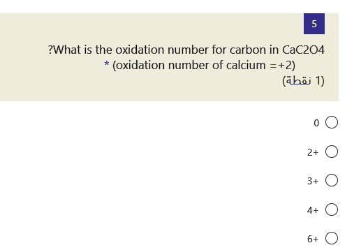 what is the oxidation number for carbon in cac2o4 oxidation number of ...