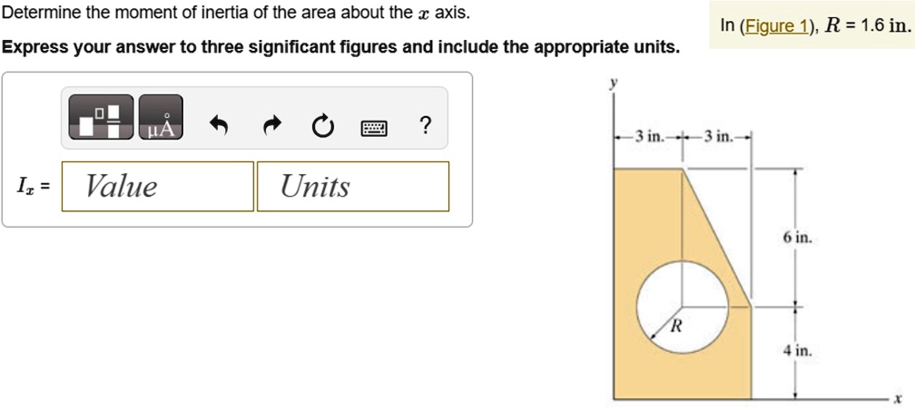 determine the moment of inertia of the area about the x axis express ...