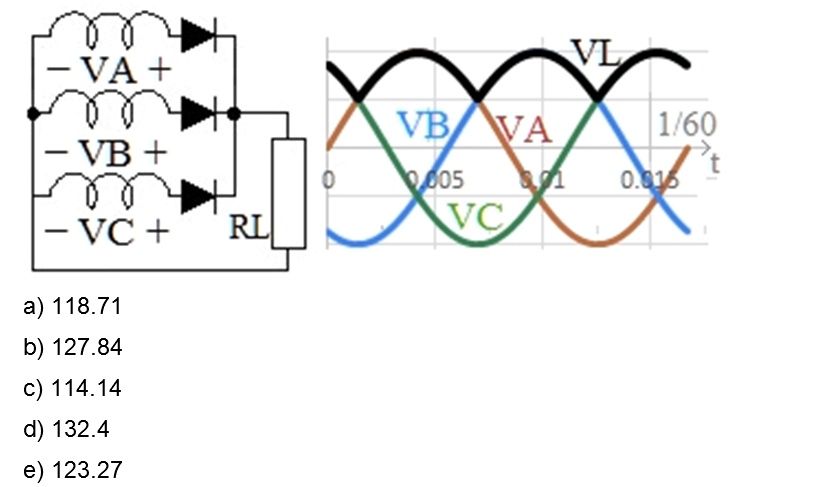 SOLVED: A three-phase rectifier is shown, and the voltage across the ...