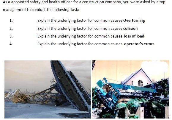 As a appointed safety and health officer for a construction company ...