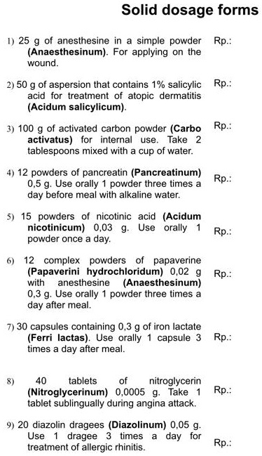 SOLVED: Texts: Pharmacology Subject Solid Dosage Forms 1. 25 g of ...