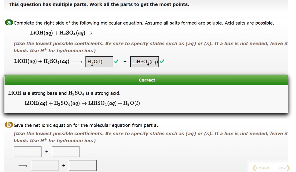 This question has multiple parts. Work all the parts to get the most ...