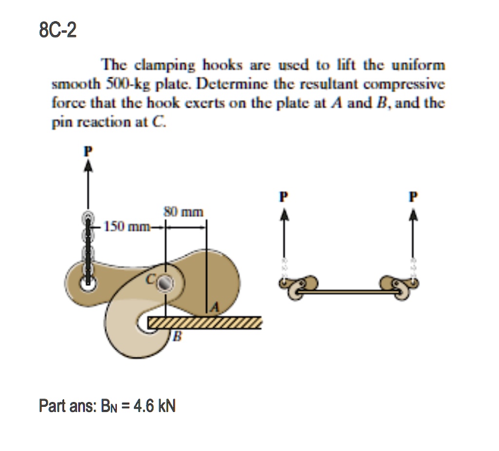 8C-2 The clamping hooks are used to lift the uniform smooth...