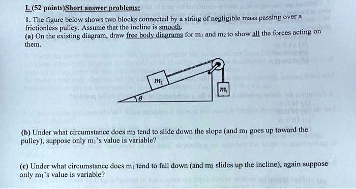 1. (52 points) Short answer problems: 1. The figure below shows two ...