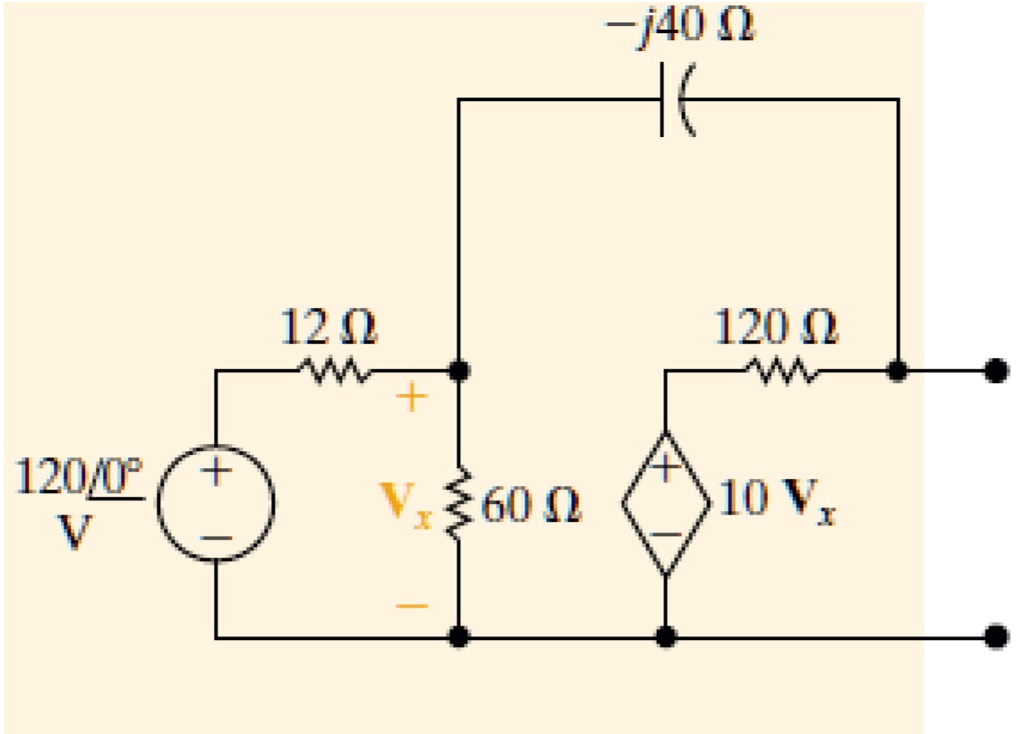Find the Thevenin equivalent circuit for the circuit shown below j40 ...