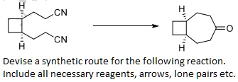 SOLVED: CN CN Devise synthetic route for the following reaction Include all necessary reagents ...